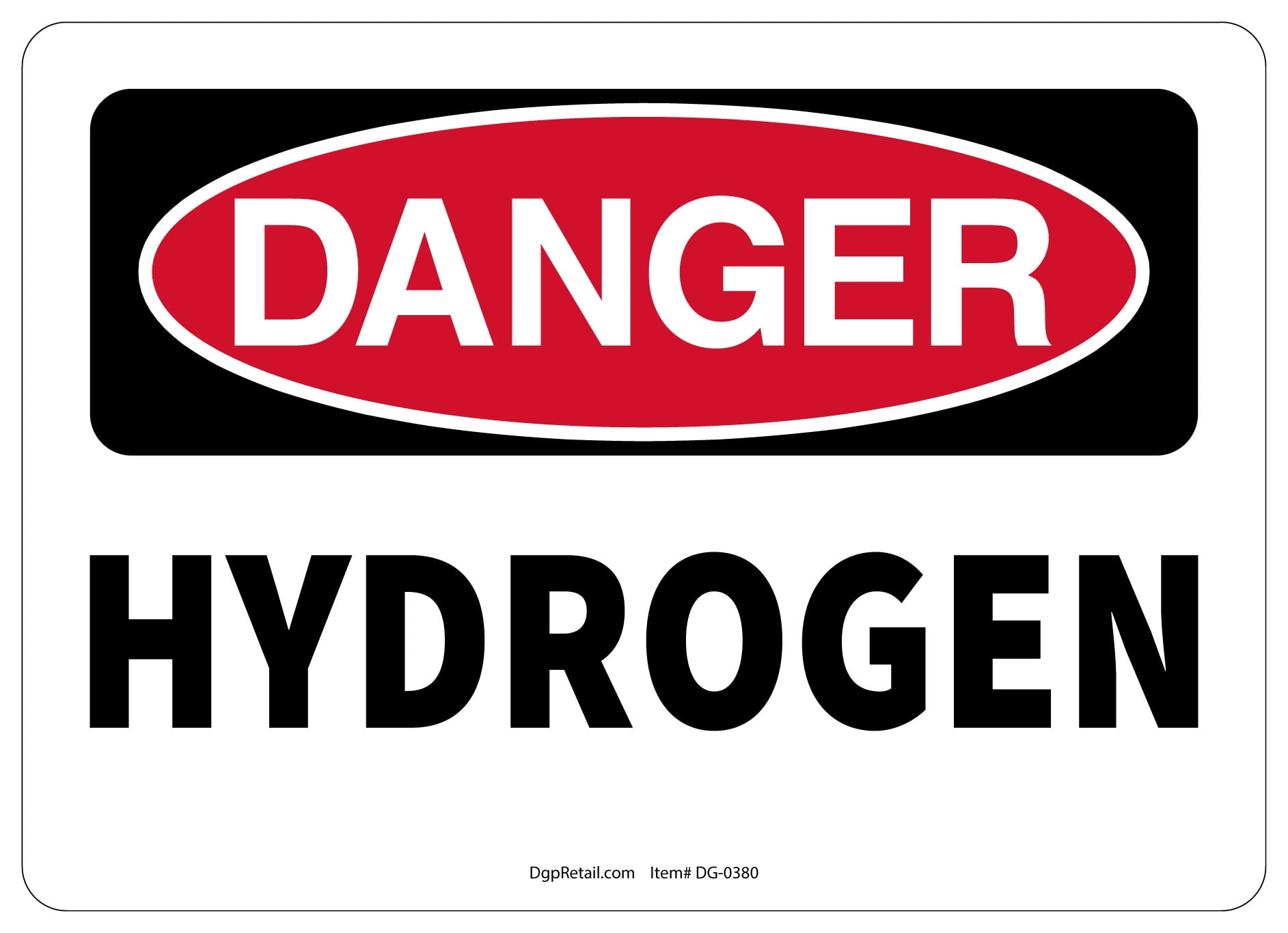 OSHA DANGER SAFETY SIGN HYDROGEN - Walmart.com