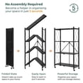 42"H 4-Tier Foldable Metal Storage Rack, Installation-Free Kitchen ...