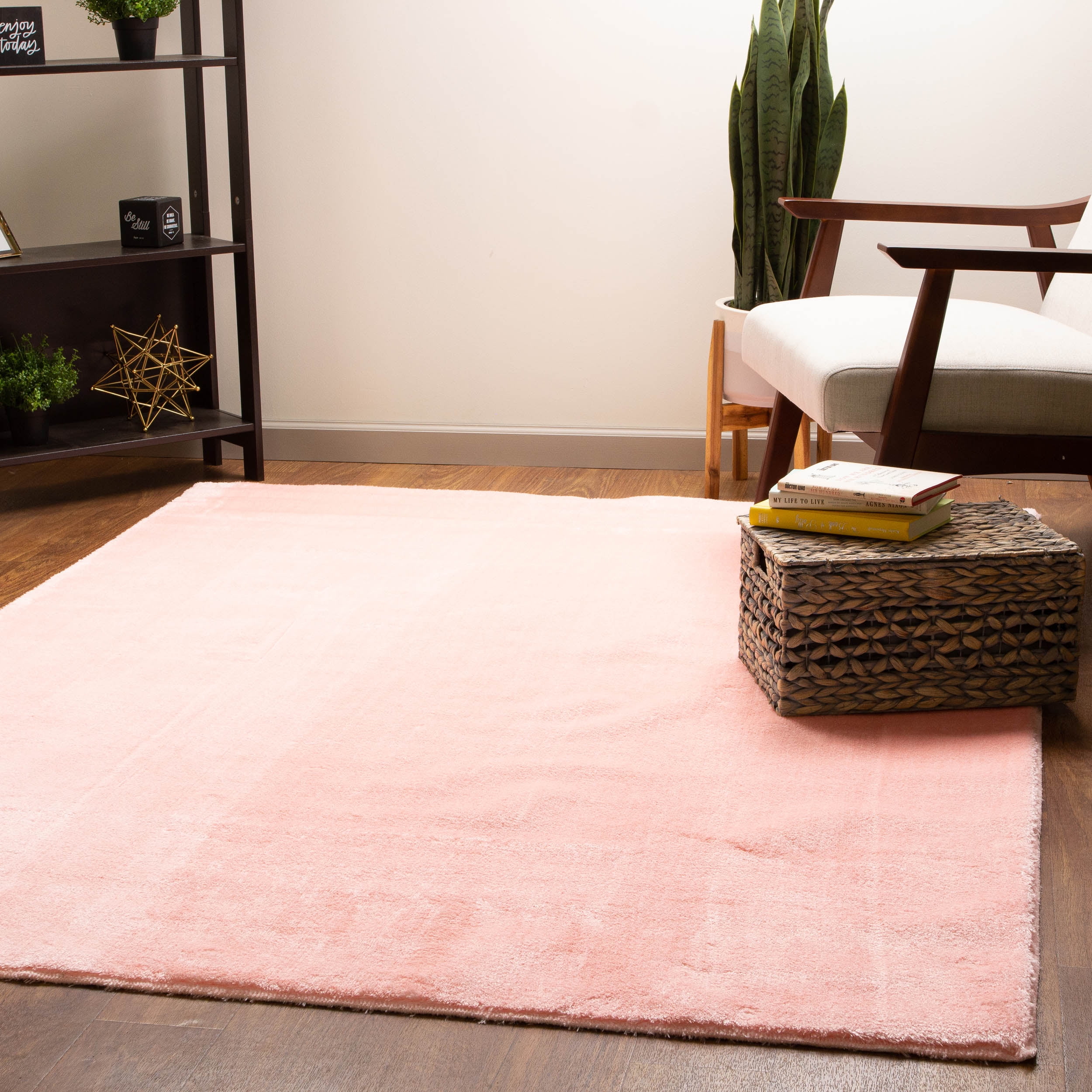 Super Soft Faux Rabbit / Mink Fur Solid Area Rug - Walmart.com