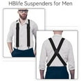HBlife Heavy Duty Suspenders for Men, Big and Tall with Leather Belt ...
