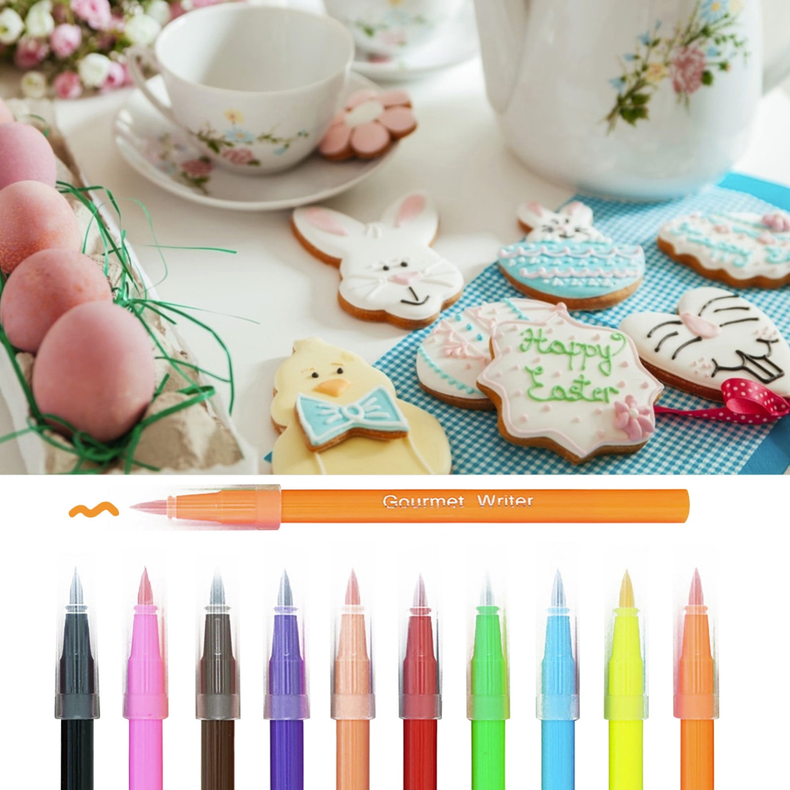 Guvpev Gel Food Coloring Pen - Edibles Pigment Cookies Drawing Pen 5ml ...