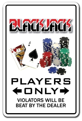 BLACKJACK Sign gambler parking black jack Vegas 21 gambling | Indoor ...