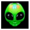 Morris Costumes, Glow-in-the-Dark Alien Mask, 10-431, Rigid plastic ...