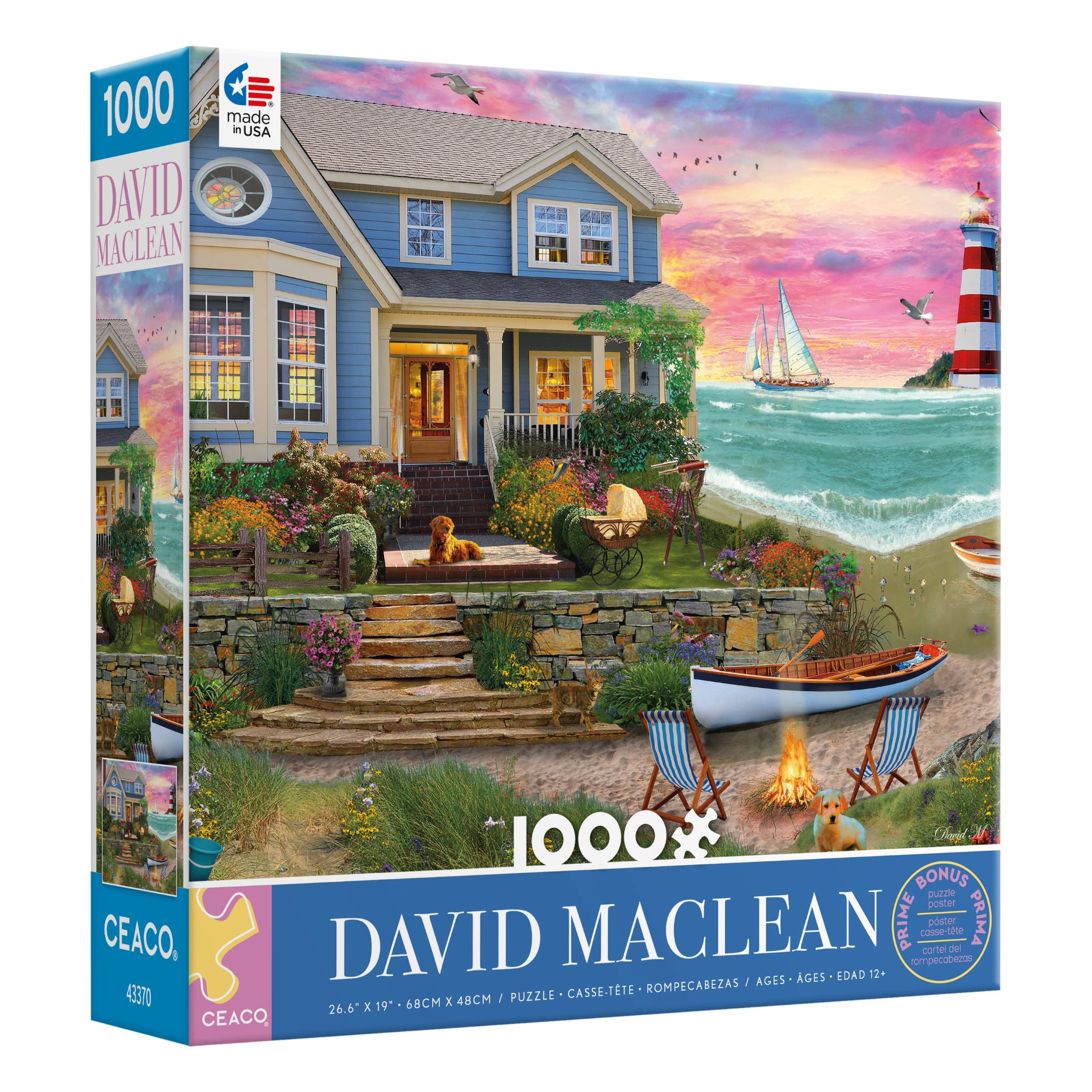 Ceaco - David Maclean - Heart Beach - 1000 Piece Interlocking Jigsaw ...