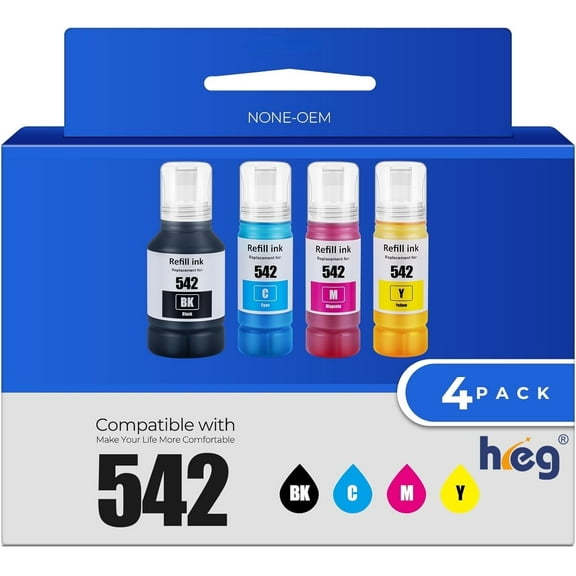 552 Ink Bottles Ecotank 6 Pack ET-8550 ET-8500 Replacement for Epson ...