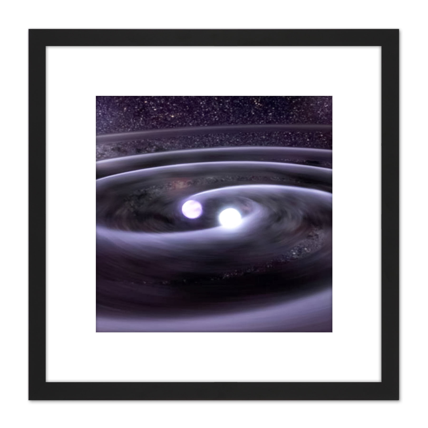 Space NASA Binary Star System Concept Illustration 8X8 Inch Square ...