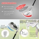 Ladies Womens Complete Golf Clubs Set 10 Pieces Includes Alloy Driver ...