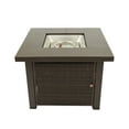Pleasant Hearth OFG419T Rio 38" Wicker and Bronze Gas Fire Pit Table ...
