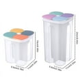 Food Storage Containers with Airtight Lids, BPA Free Four Compartments ...