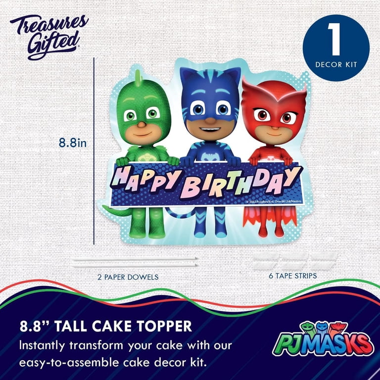 Cat Boy Pj Mask Costume Owlette Catboy And Gekko Flying Edible Cake ...