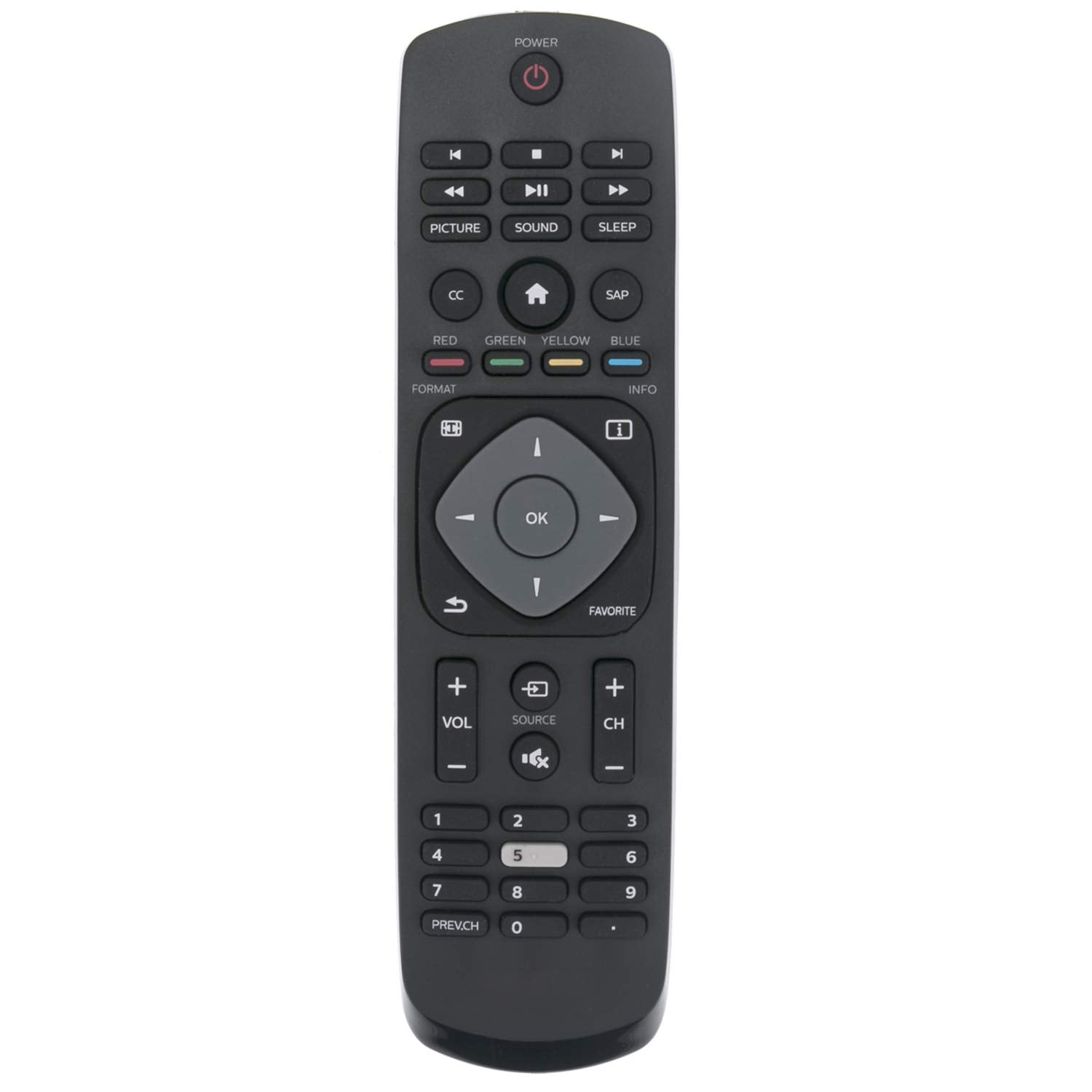 New TV Remote Control for Philips TV 24PFL3603 65PFL5922/F7 24PFL3603 ...