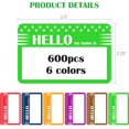 L LIKED 500 Stickers - 3.5" x 2.25"Colors Plain Name tag Labels with ...