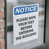 (2 Pack) Please Wipe Your Feet Before Entering OSHA Notice Sign ...