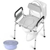Equate Steel Foldable 3-in-1 Bedside Toilet Commode, 400 lb Weight ...