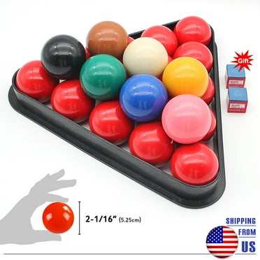 Pool Table Billiard Ball Set - Regulation Size 2-1/4" Full 16 Pool Ball ...