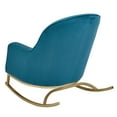 Free Shipping! MoDRN Glam Velvet Rocking Chair with Lumbar Pillow Teal ...