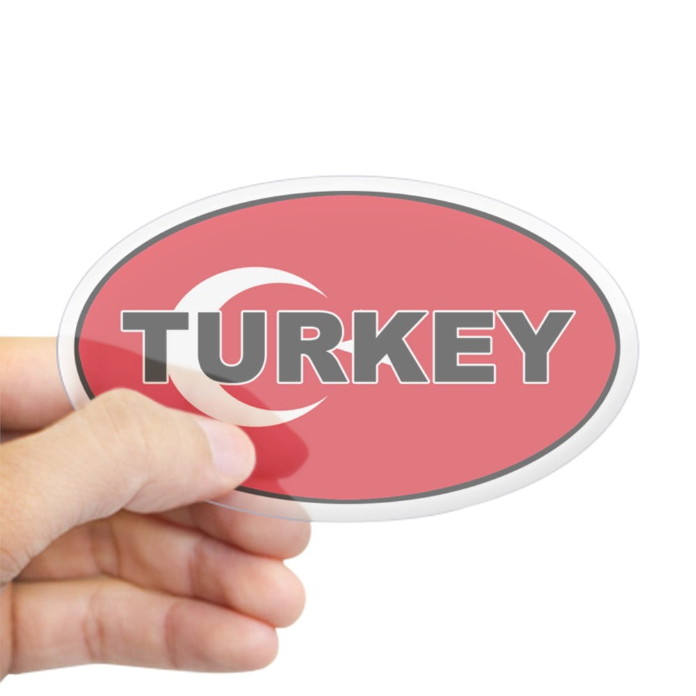 CafePress - Turkey (Turkish Flag) Oval Sticker - Sticker (Oval ...