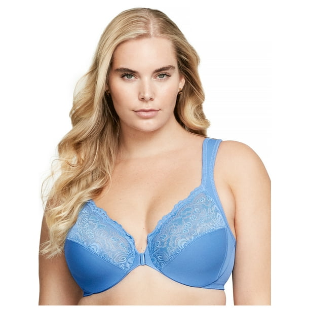 Glamorise Full Figure Plus Size Wonderwire Front Closure Bra Underwire