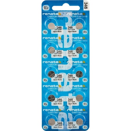 10 x Renata 346 Watch Batteries, 0% MERCURY equivilate SR712SW ...