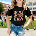 Bjutir T-Shirts For Girls Letter Print Short Sleeve Crew Neck Shirts ...