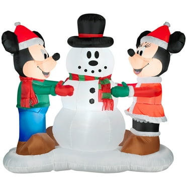 Gemmy 6' Inflatable Disney Mickey & Goofy in Vintage Fire Truck ...