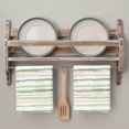 4 Pack Green Pink Stripes Kitchen Towels Gradient Geometric Smear Art ...