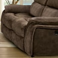 Furniture of America Caddo Upholstered Fabric Dark Brown Reclining ...