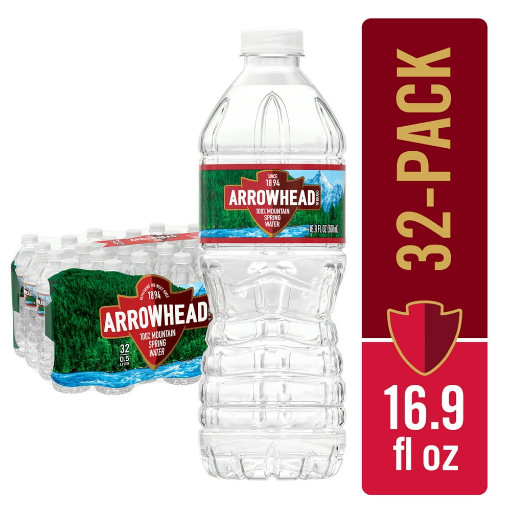 ARROWHEAD Brand 100% Mountain Spring Water, 16.9-ounce plastic bottles ...