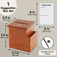 Juvale Wooden Suggestion Box with Lock and Keys, Brown 7.5x7.1x5.5 ...