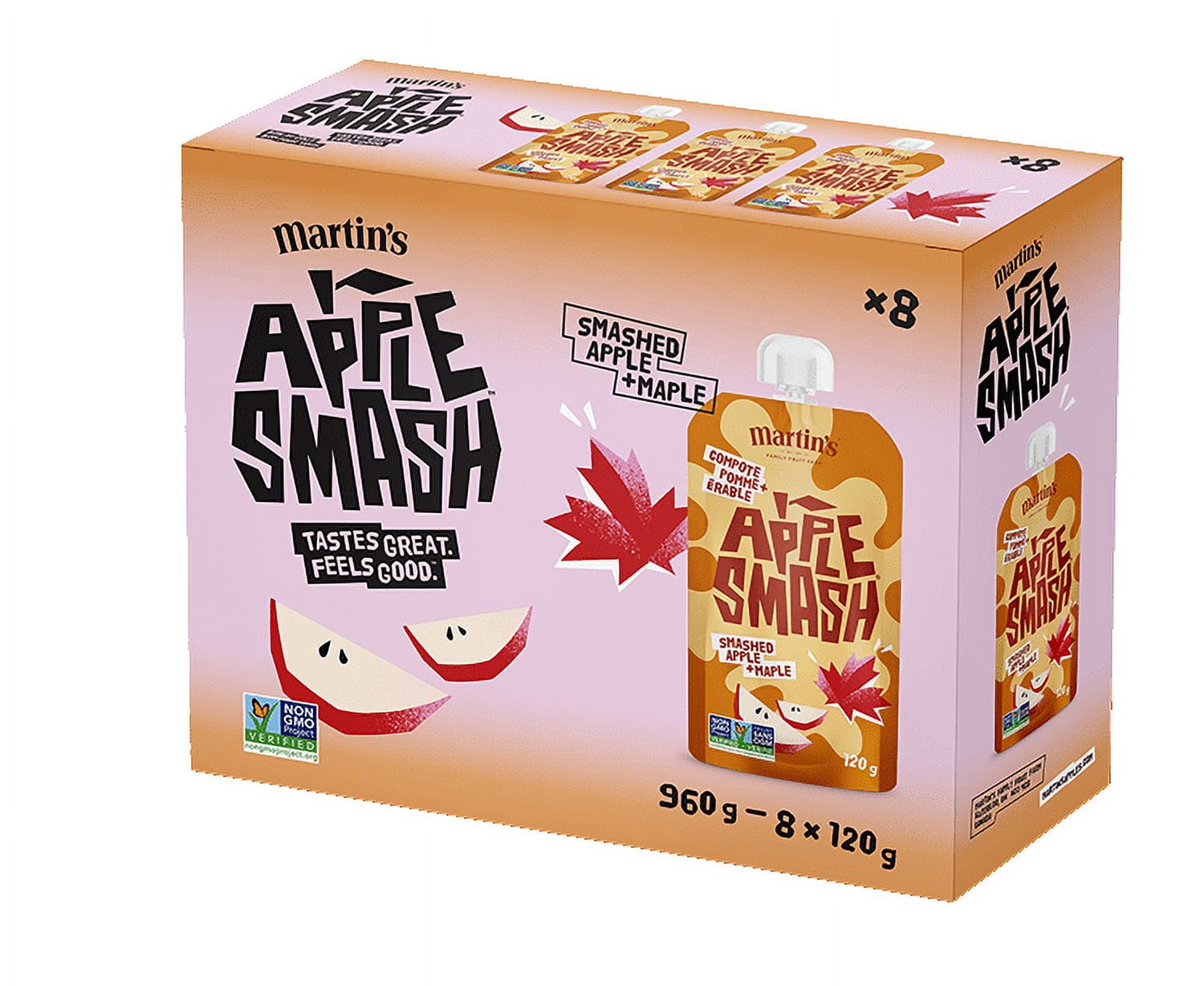 Apple Smash Apple Maple 8pk, Size/Quantity - 120g x 8 units per carton ...