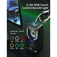 RGB Gaming Computer Speakers, 10W, 2.0CH Stereo, 6Color Touch Control ...