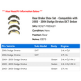 Rear Brake Shoe Set - Compatible with 2003 - 2006 Dodge Stratus SXT ...