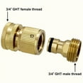 DEXIMRO Garden Hose Quick Connector, Solid Brass 3/4 Inch GHT Thread Garden Quick Connect Kit ...