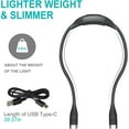 Hopedone Rechargeable LED Neck Light, 3 Modes, Portable Bed Book Light ...