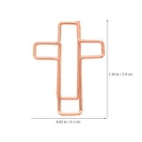 FENGGUIQU Rose Gold Cross Paper Clips for Office Use Metal Material ...