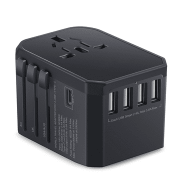 Universal World Travel Adapter Converter Wall Charger US UK AU EU Power ...
