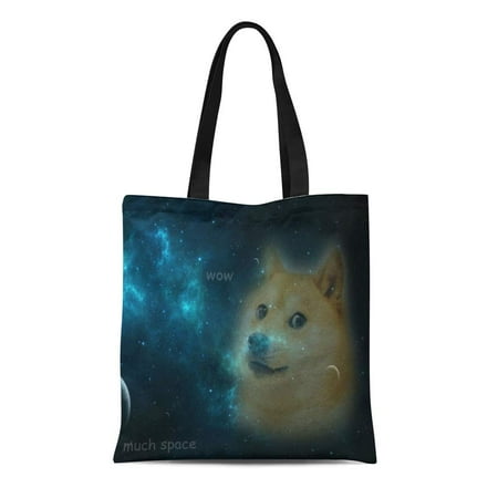 HATIART Canvas Tote Bag Doggy Doge in Space Funny Universe Dog Meme ...
