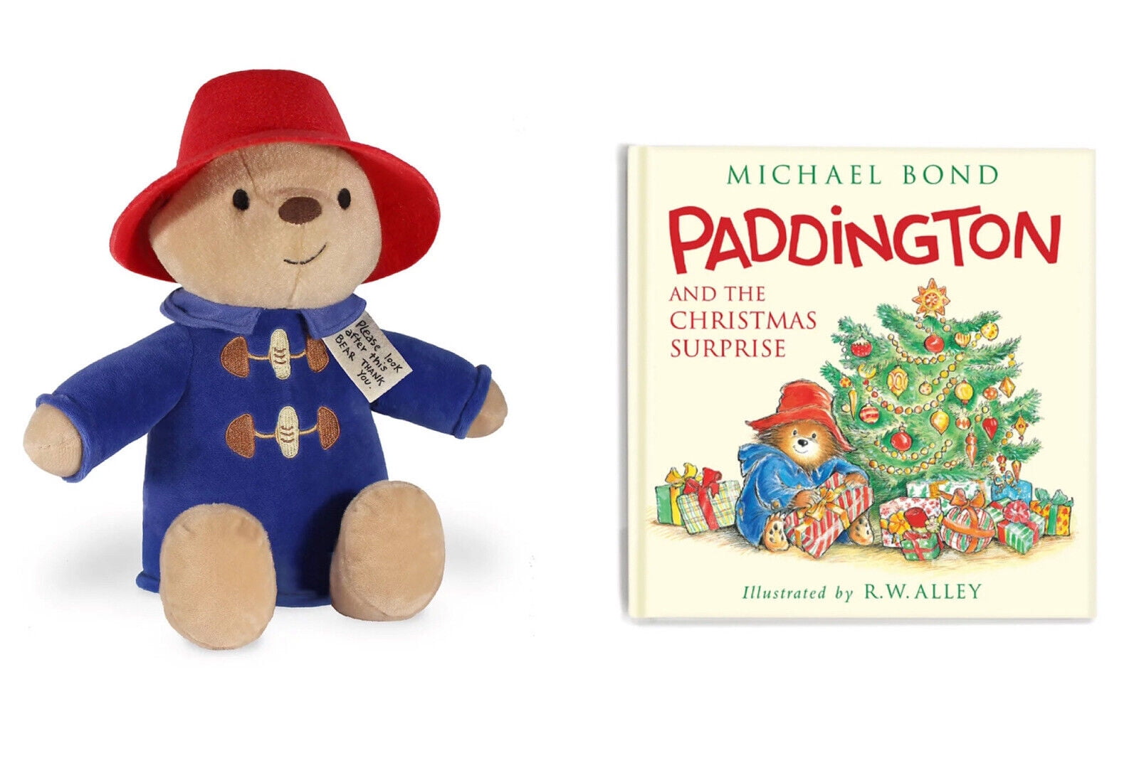 Paddington English Bear & A Christmas Surprise Book BUNDLE Plush 12 ...