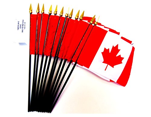 Box of 12 Canada 4"x6" Miniature Desk & Table Flags; 12 American Made ...