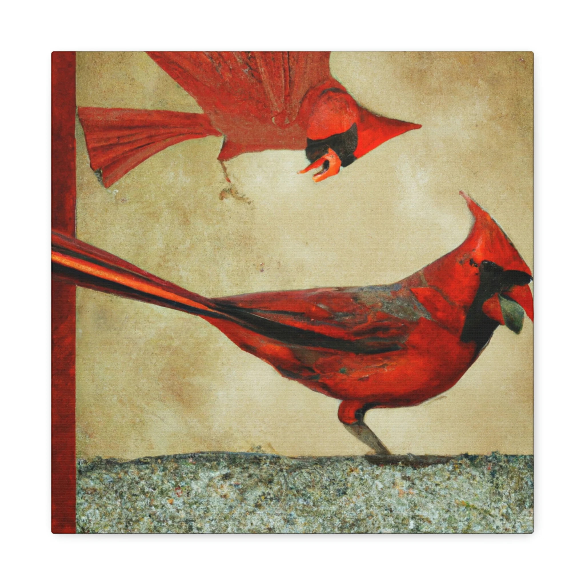 Cardinal in Art Deco - Canvas - Walmart.com