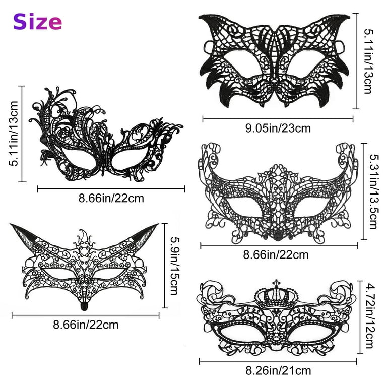 Simple Lace Masquerade Masks Templates