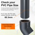 BDKWID-45 Degree Elbow PVC Pipe Fittings 2" 2 Way Furniture Grade PVC ...