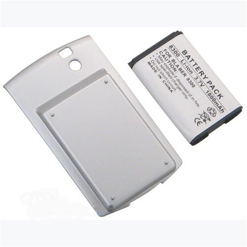 BlackBerry 8300 Curve Series 1800mAh Extended Battery with Silver ...