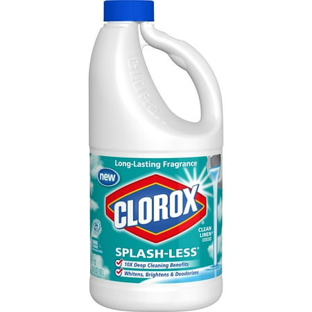 Clorox Splash-Less Liquid Bleach, Clean Linen Scent, 55 oz. Bottle ...