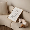 Affixzi Dachshund Watercolor Print: Minimalist Dog Line Art Wall Decor ...