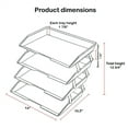 Acrimet Facility 4 Tier Letter Tray Side Load Plastic Desktop File ...