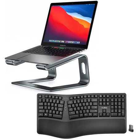 AIMTYD Laptop Stand, Ergonomic Aluminum Laptop Mount Computer Stand & 2 ...