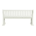 Rustic Bench White - Farmhouse Entryway Seating - Solid Wood Bench ...