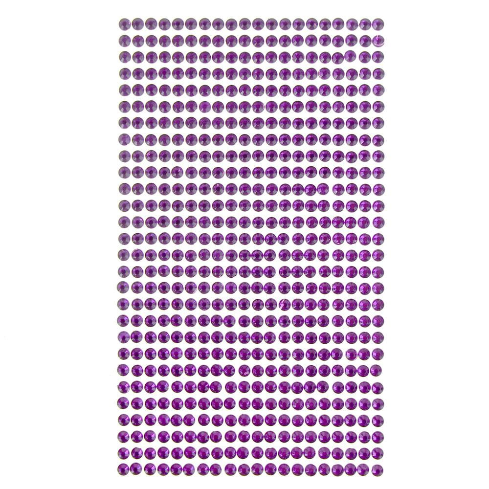 Round Adhesive Diamond Gem Stickers, Purple, 4mm - Walmart.com