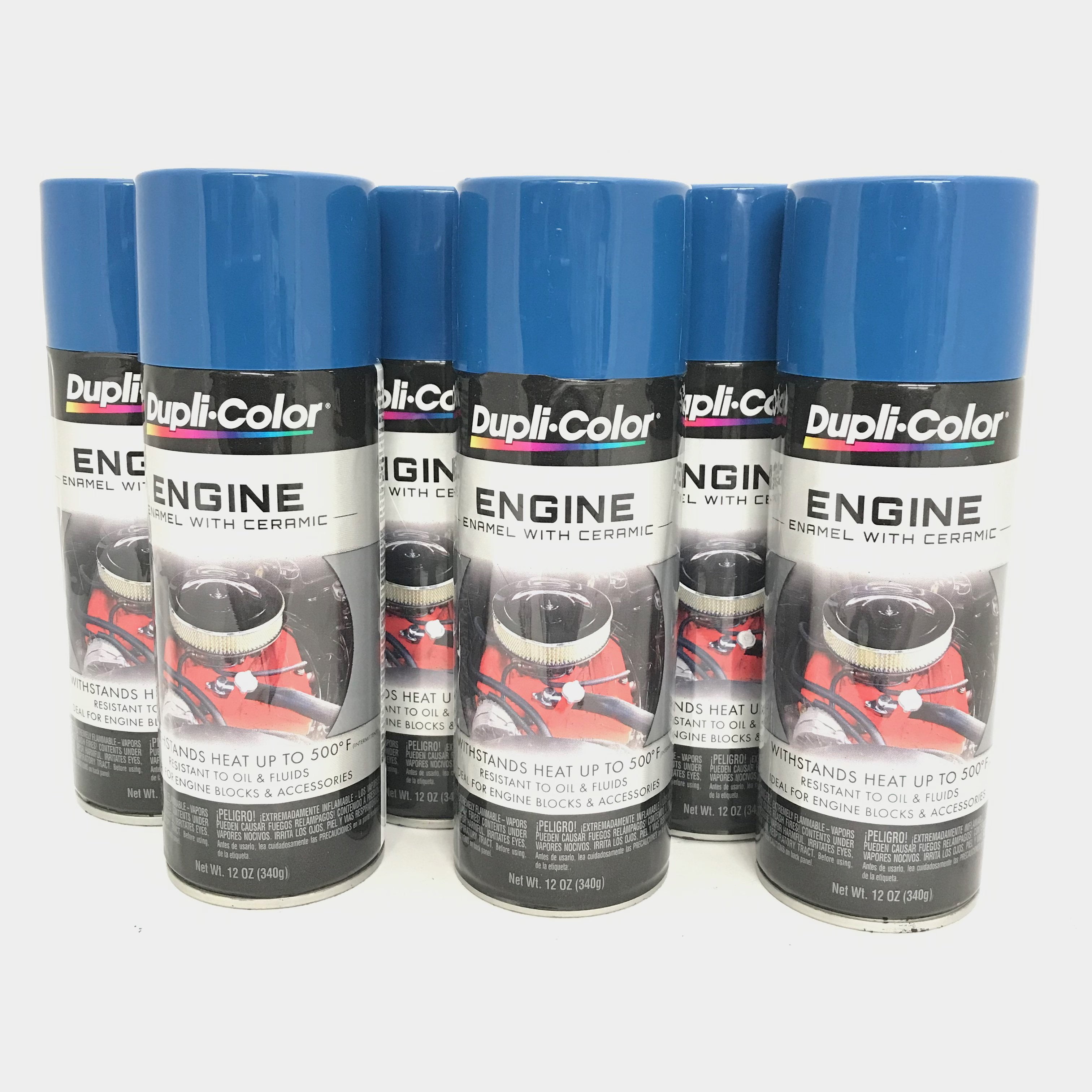 Duplicolor DE1621-6 PACK Engine Enamel Paint w/ Ceramic, OLD FORD BLUE ...